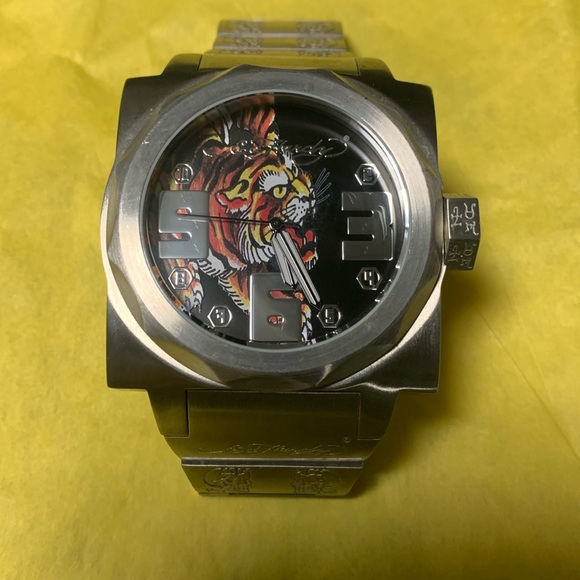 Ed Hardy | Accessories | Vintage Ed Hardy Stainless Steel Watch | Poshmark
